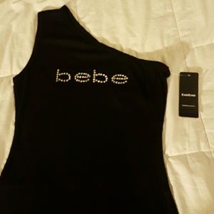 bebe | Dresses | New Bebe Logo One Shoulder Dress | Poshmark