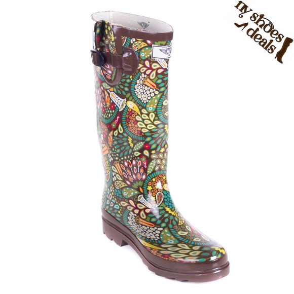 Forever Young | Shoes | Womens Rubber Rain Boots Rainforest Design ...