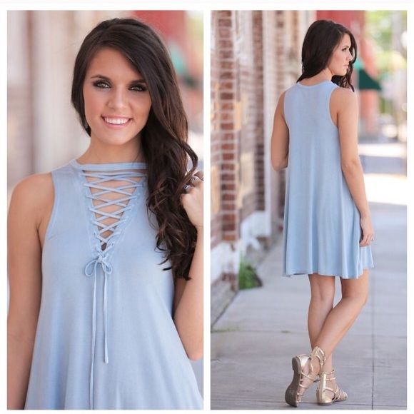 Infinity Raine | Dresses | Last One Sky Blue Boho Dress | Poshmark