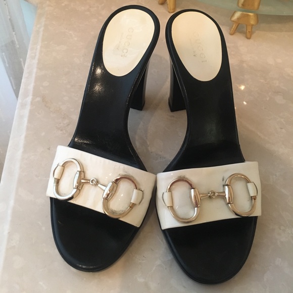 Gucci | Shoes | Gucci White Patent Leather Horsebit Heel | Poshmark