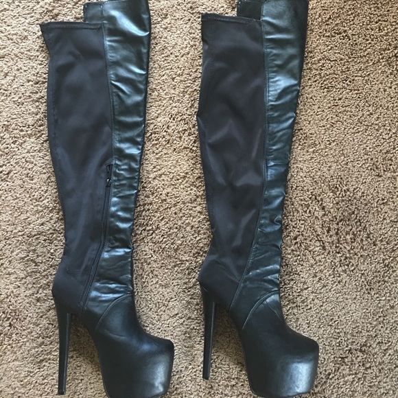GoJane | Shoes | Knee High Leather Heel Boots From Go Jane | Poshmark