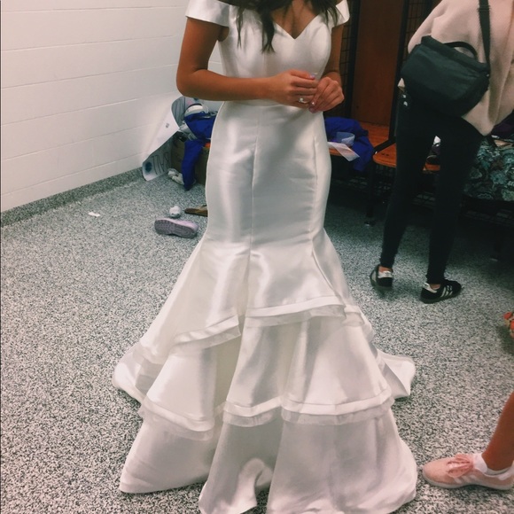 Jovani | Dresses | Jovani White Two Piece Dress | Poshmark