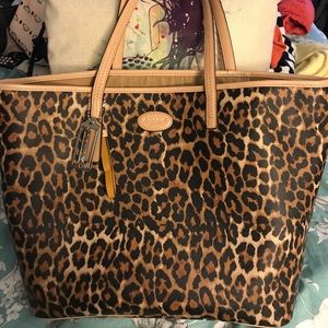 coach leopard print handbag on Poshmark