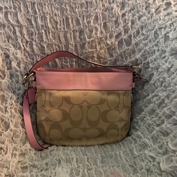 Coach | Bags | Coach Light Pink Two Toned Monogrammed Purse | Poshmark