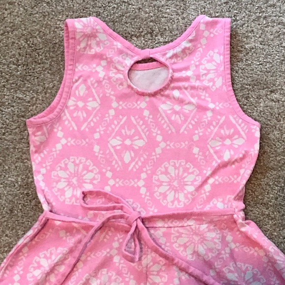 Justice | Dresses | Justice Size 7 Sleeveless Pink White Dress | Poshmark