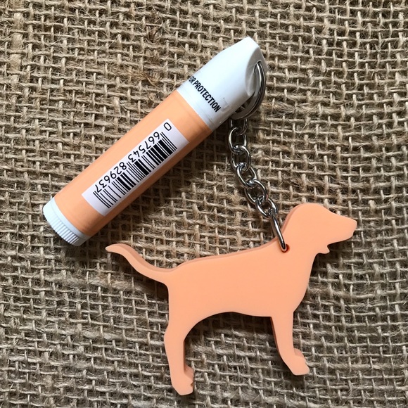 PINK Victoria's Secret | Makeup | Vs Pink Spf 5 Lip Balm Dog Keychain ...