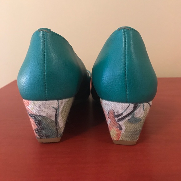 Neuaura | Shoes | Vegan Peep Toe Green Wedges By Neuaura | Poshmark
