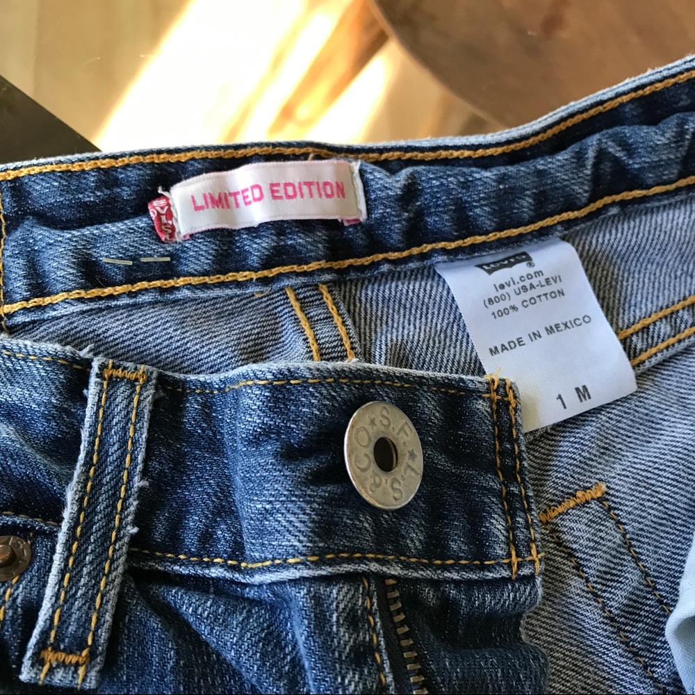 Levi's Limited Edition Jeans Distressed Cut Off - Gem