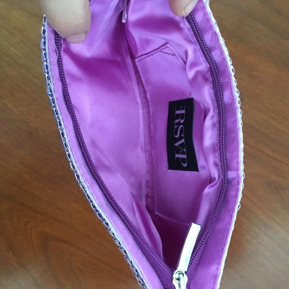 RSVP | Bags | Rsvp Light Purple Sequin Wristlet Or Make Up Bag | Poshmark