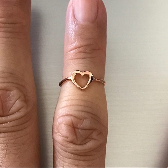 Jewelry | Rose Gold Plated Sterling Silver Heart Toe Ring | Poshmark