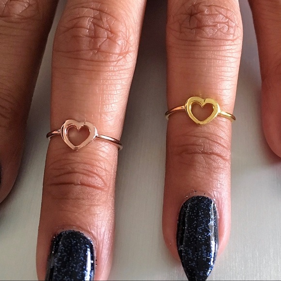 Jewelry | Rose Gold Plated Sterling Silver Heart Toe Ring | Poshmark