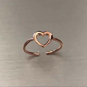 Jewelry | Rose Gold Plated Sterling Silver Heart Toe Ring | Poshmark