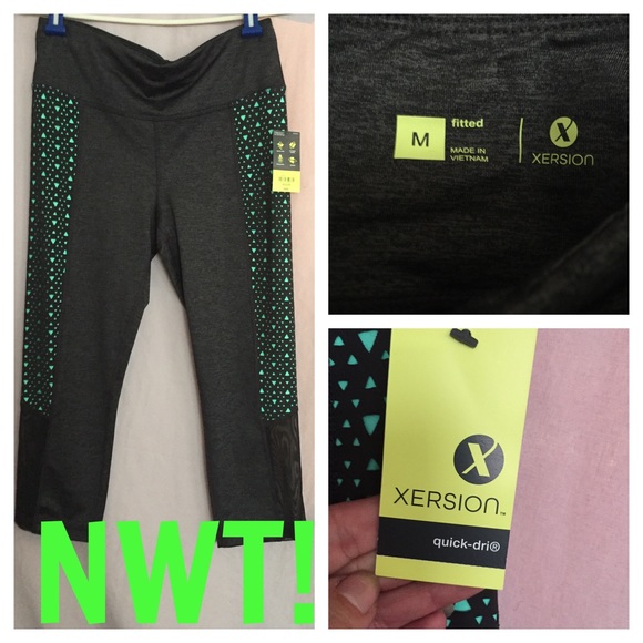 Xersion | Pants & Jumpsuits | Nwt Xersion Fitted Wmesh Athletic Crops | Poshmark