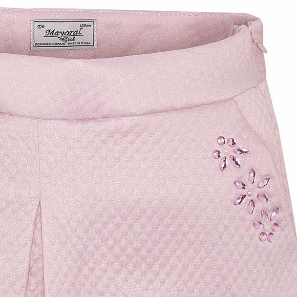 Mayoral | Bottoms | Tween Girls 88 Embellished Pocket Textured Skort ...