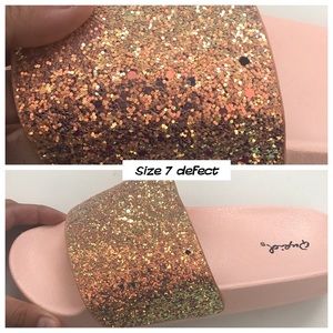 Shoes | Last Onediva Pink Sparkle Slides | Poshmark