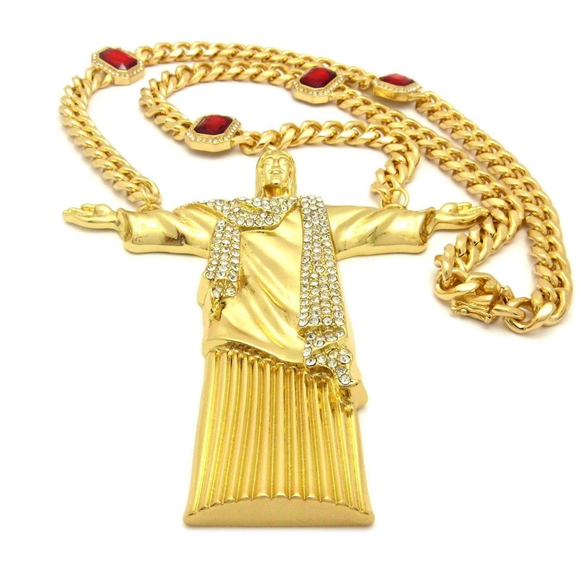 Accessories | Hip Hop Jesus Body Pendant Ruby Chain Necklace | Poshmark