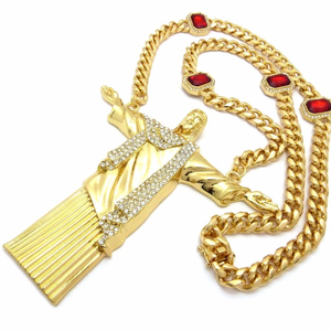 Accessories | Hip Hop Jesus Body Pendant Ruby Chain Necklace | Poshmark