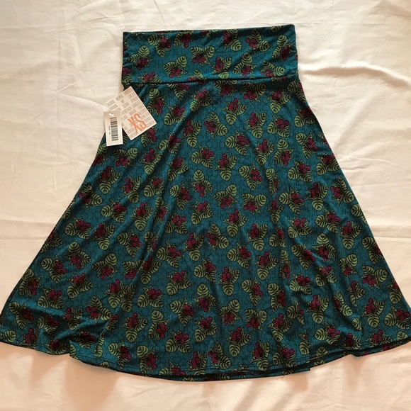LuLaRoe | Skirts | Nwt Floral Lularoe Azure Skirt Size S | Poshmark