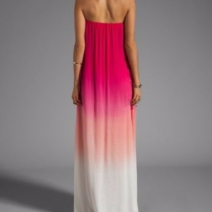 Raviya Couture | Dresses | Karissa Strapless Pink Ombre Flowy Maxi ...