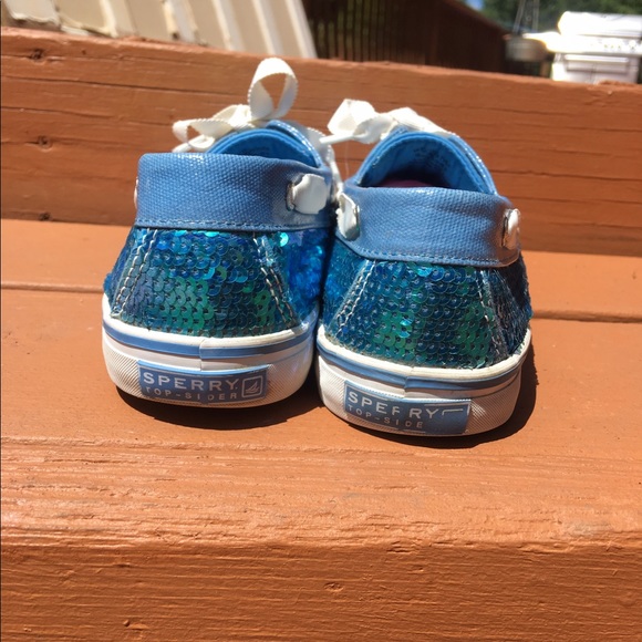 Sperry | Shoes | Blue Sequin Sperry Top Sider Boat Shoes | Poshmark