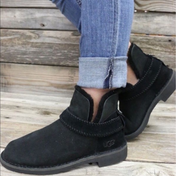 UGG | Shoes | Ugg Mckay Black Sheepskin Ankle Boots New | Poshmark