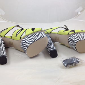 ASOS | Shoes | Asos Neon Green Funky Heels Platform Sandals 5 | Poshmark