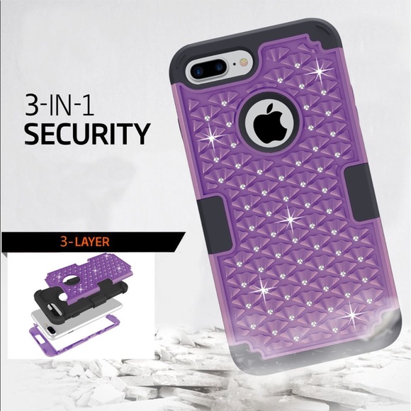 Accessories | Purple Iphone 7 Plus Also Fits Iphone 6s Plus Case | Poshmark