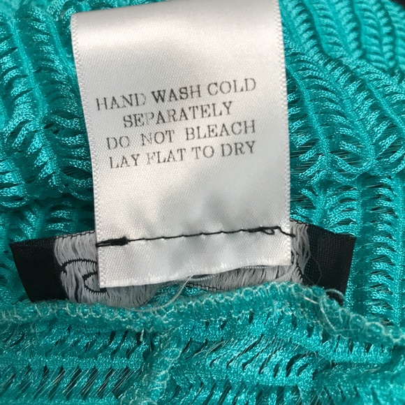 Slinky Brand | Sweaters | Slinky Brand Teal Open Weave Cardigan | Poshmark