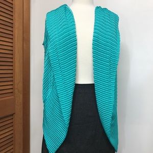 Slinky Brand | Sweaters | Slinky Brand Teal Open Weave Cardigan | Poshmark