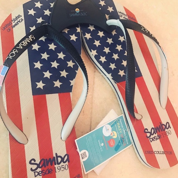 Samba Sol | Shoes | Samba Sol American Flag Flip Flops | Poshmark