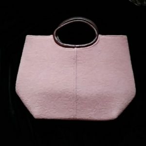 indeed | Bags | Indeed Wool Tote Purse W Leather Handles5 X 9 In | Poshmark