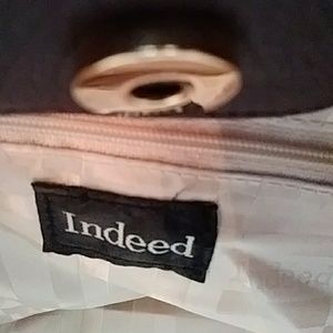 indeed | Bags | Indeed Wool Tote Purse W Leather Handles5 X 9 In | Poshmark