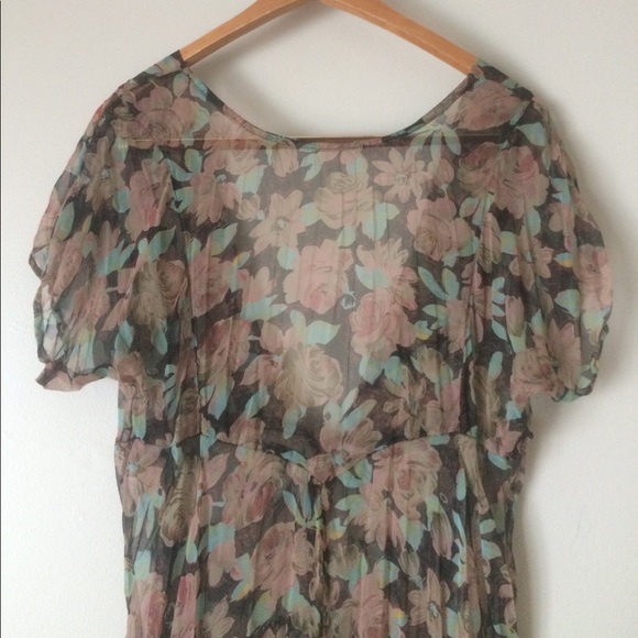 Sheer dress diaphanous v-back vintage-inspired M M from Jennifer's ...