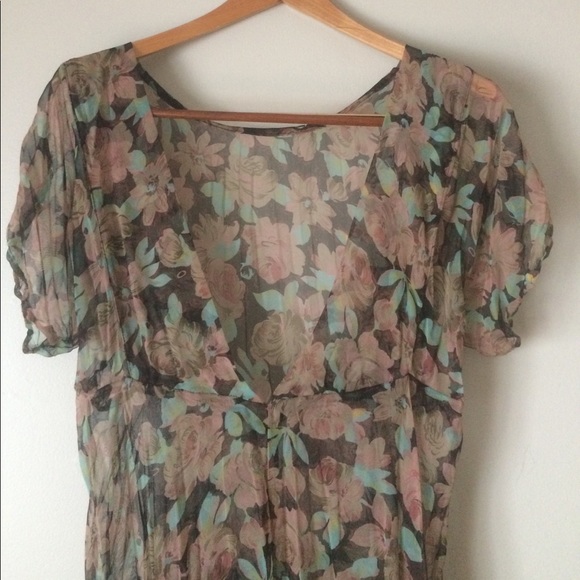 Sheer dress diaphanous v-back vintage-inspired M M from Jennifer's ...