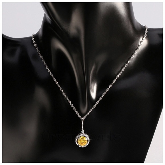 Jewelry | Yellow Swarovski Crystals Pendant Necklace | Poshmark