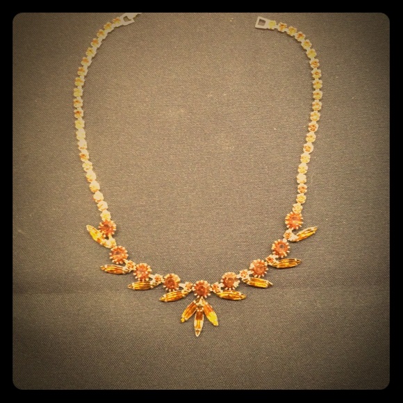 Albert Weiss | Jewelry | Vintage Necklace By Weiss Amber Stones | Poshmark