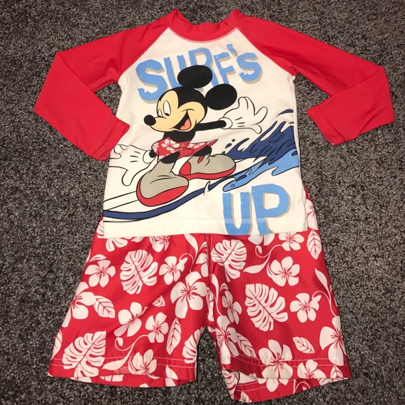 Disney | Swim | Disneys Mickey Mouse Swimsuit Set | Poshmark