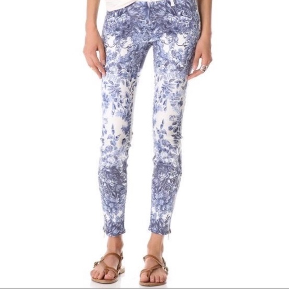 MOTHER | Pants & Jumpsuits | Mother Looker Ankle Zip Milday Floral ...