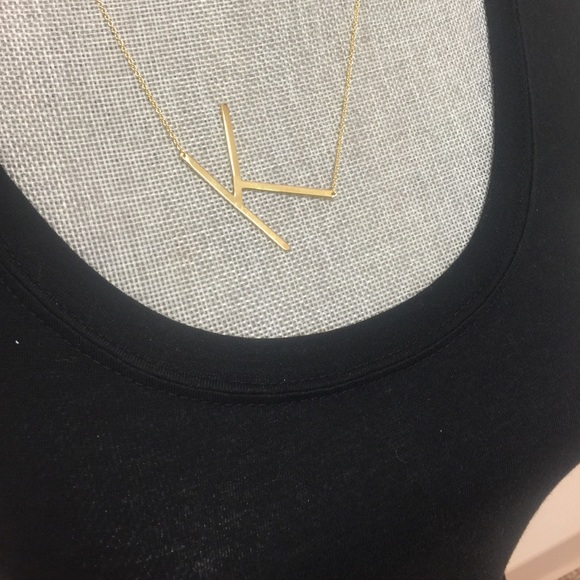 Jewelry | Large Sideways Initial K In The Gold Nwt | Poshmark