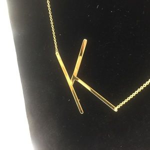 Jewelry | Large Sideways Initial K In The Gold Nwt | Poshmark