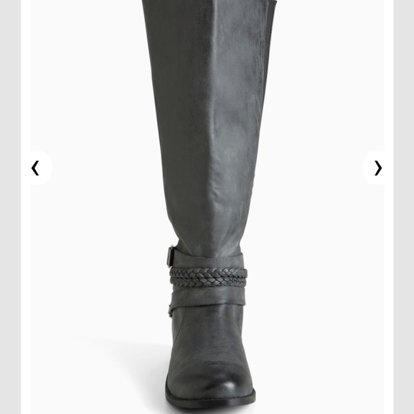torrid | Shoes | Wide Width Calf Braided Strap Buckle Boots | Poshmark