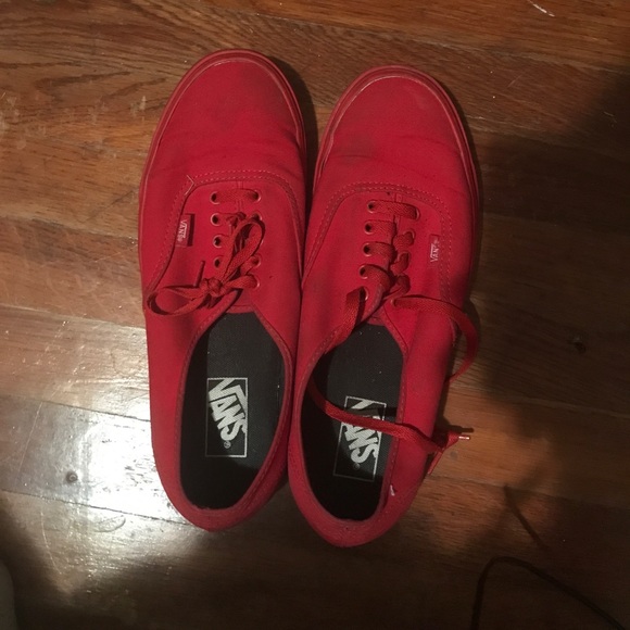 Vans | Shoes | 5 Red Vans Light Staining 810 Condition Price | Poshmark