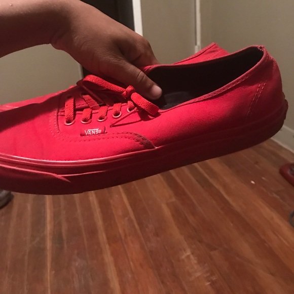 Vans | Shoes | 5 Red Vans Light Staining 810 Condition Price | Poshmark