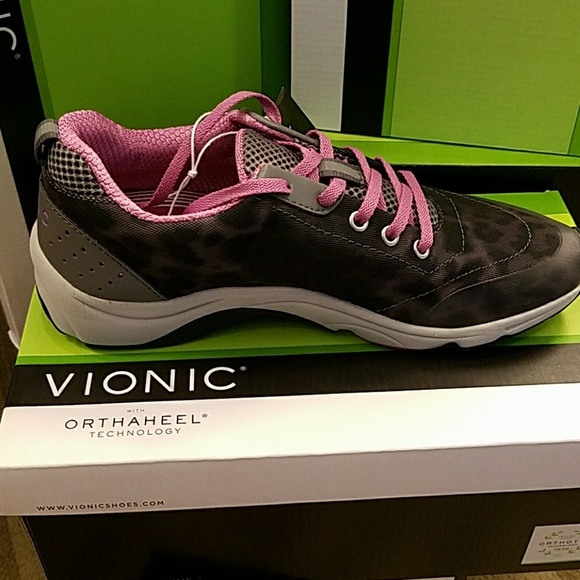 Vionic | Shoes | Vionic Action Tourney Grey Leopard Walker Sneaker ...