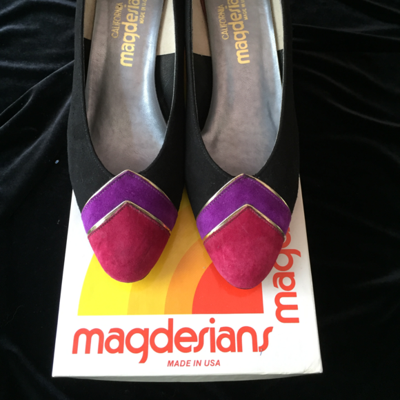 Magdesians | Shoes | Vintage Lets Go Dancing Rainbow Suede Wedge | Poshmark