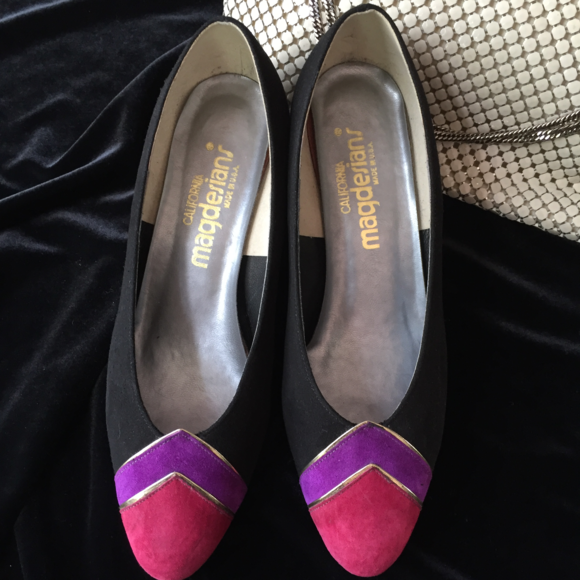 Magdesians | Shoes | Vintage Lets Go Dancing Rainbow Suede Wedge | Poshmark