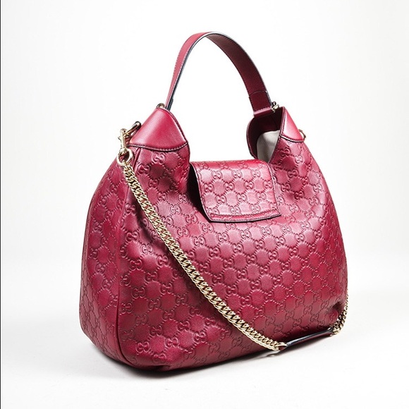 Gucci | Bags | Burgundy Plum Gucci Emily Guccisima Bag | Poshmark