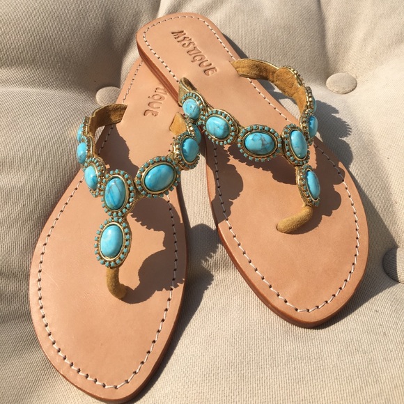 Mystique Boutique | Shoes | Nwt Designer Mystique Turquoise Gold ...