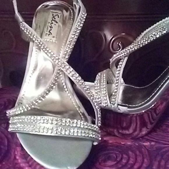 Summer Rio | Shoes | Silver Diamond Studded Heels | Poshmark