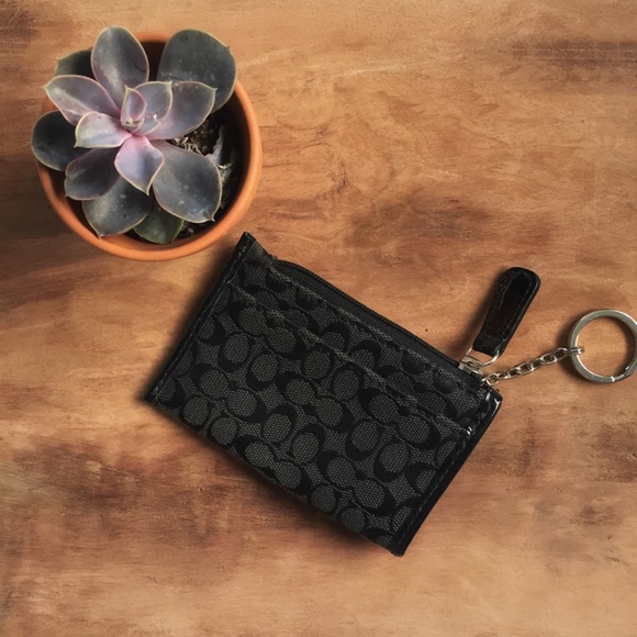 Coach | Bags | Small Black Signature Coach Coin Purse | Poshmark